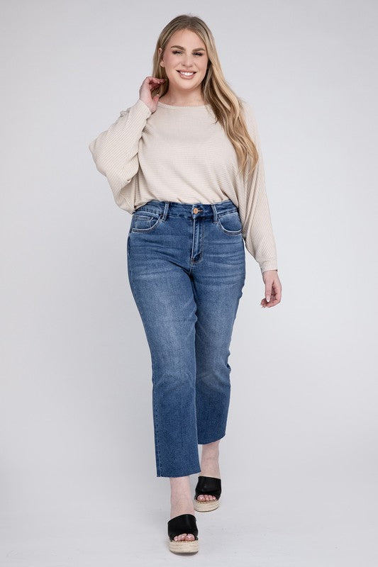 Plus Size High Rise Slim Straight Jeans – The Savvy Cactus Co